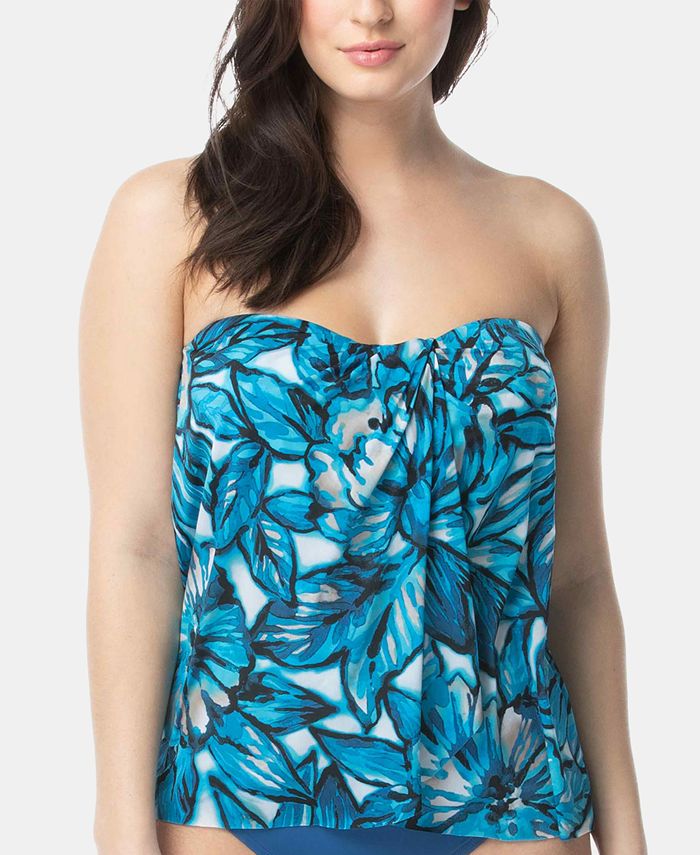 Coco Reef Contours Printed Bra-Sized Tankini Top - Macy's