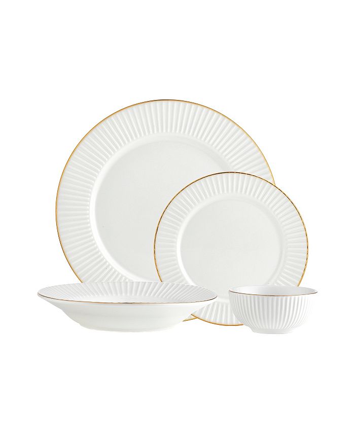 Godinger Inventure Gold 16-PC Plain Dinnerware Set, Service for 4 - Macy's