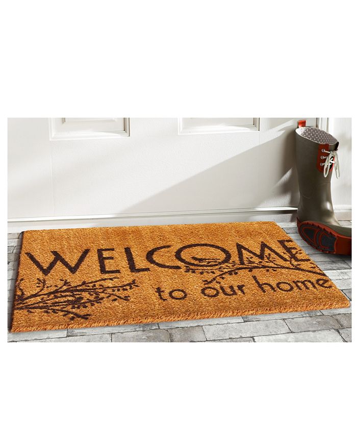 Home & More Welcome 17" x 29" Coir/Vinyl Doormat - Macy's