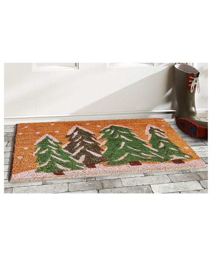 Home & More Winter Wonderland 17" x 29" Coir/Vinyl Doormat - Macy's