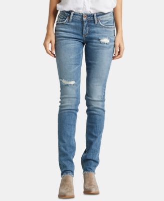 Silver Jeans Co. Suki Ripped Straight-Leg Jeans - Macy's