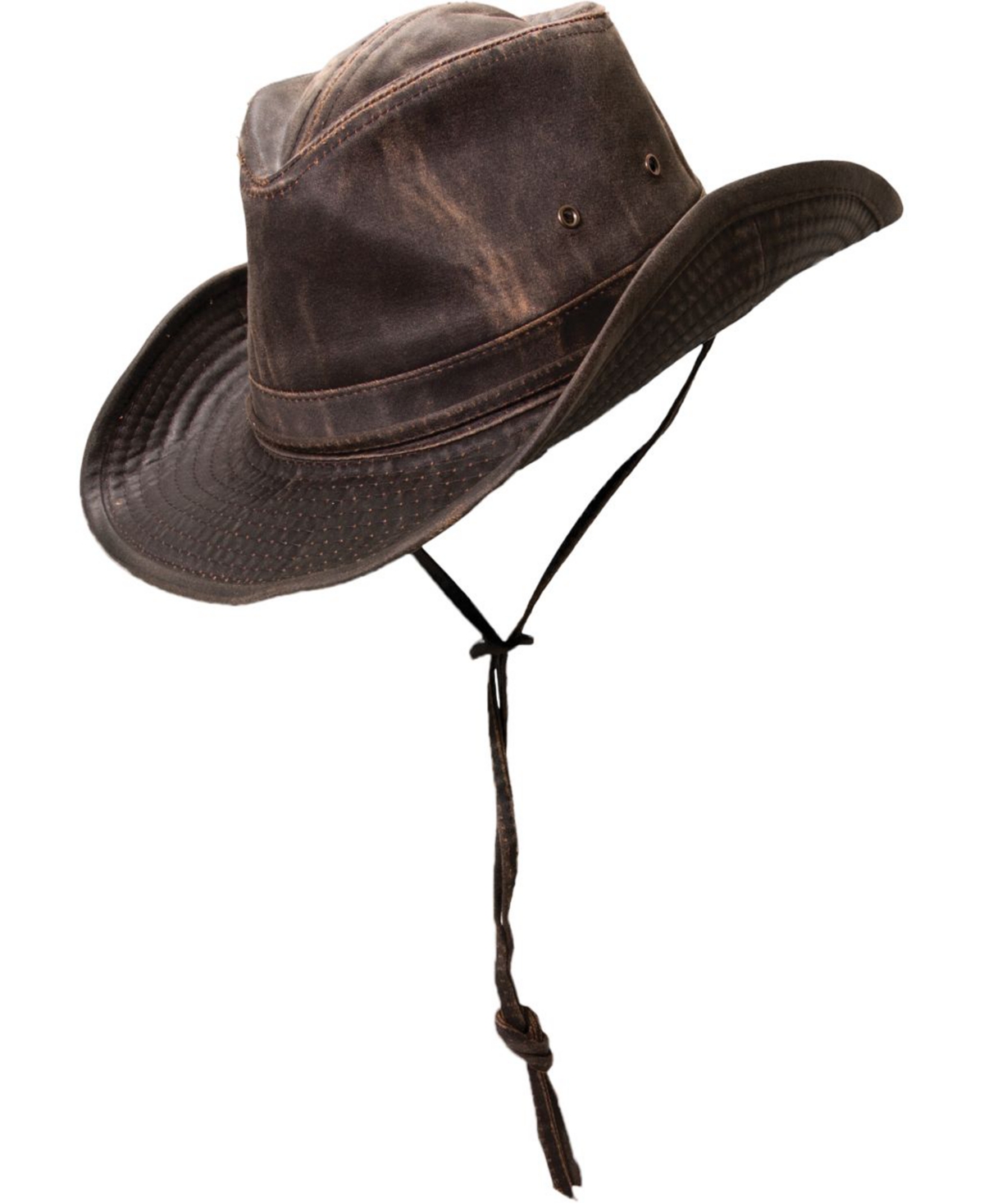 Click here for Mens Weathered Shapeable Outback Hat - Brown prices
