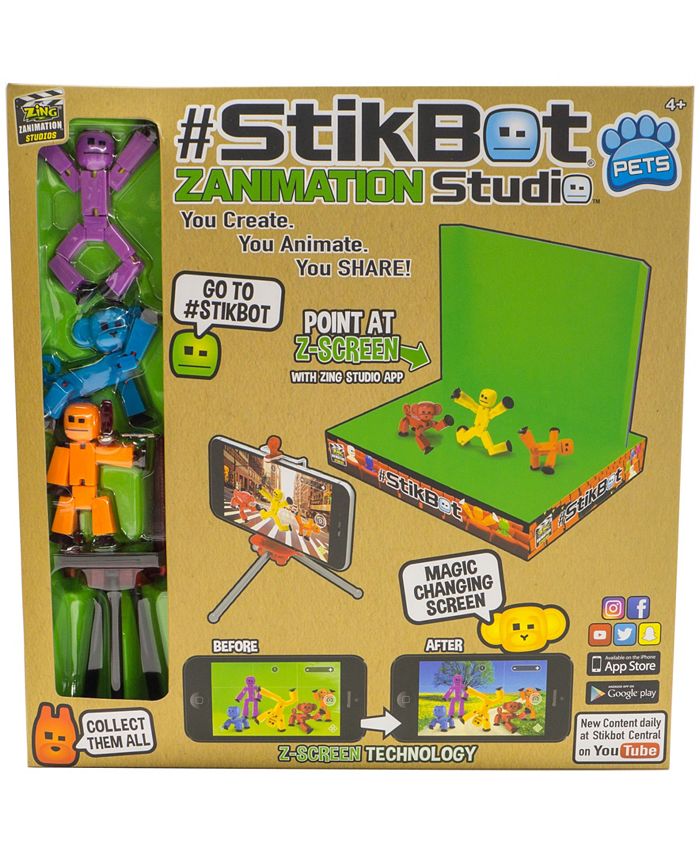 Zing Toys Stikbot Zanimation Studio-Pets - Macy's