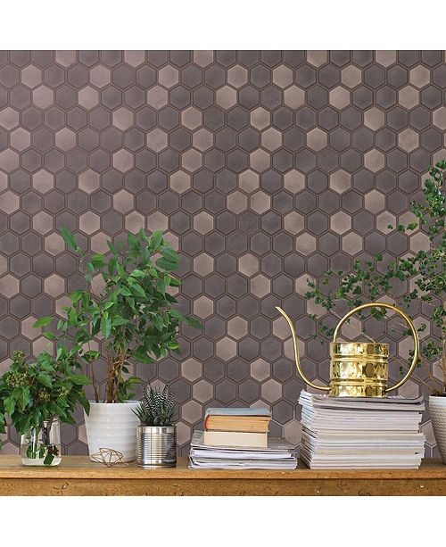 Tempaper Hexagon Tile Self-Adhesive Wallpaper & Reviews - All Wall ...