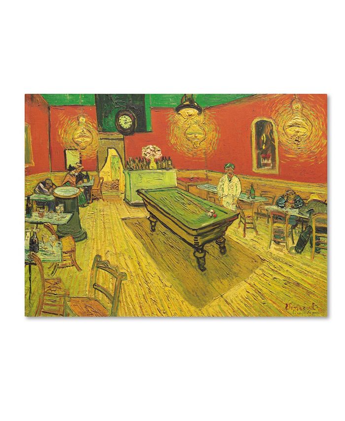 Trademark Global Vincent van Gogh 'Night Caf? with Pool Table' Canvas ...