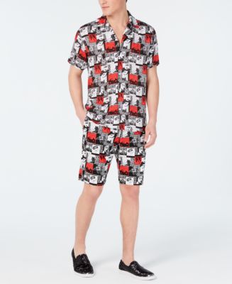 INC Men's Trax Comic Camp Shirt, Created for Macy's - Macy's