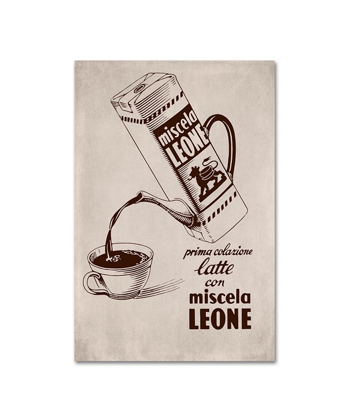 Trademark Global Vintage Apple Collection 'Cafe Leone' Canvas Art - 19 ...