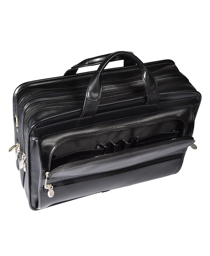 McKlein Elston Checkpoint-Friendly Double Compartment Laptop Briefcase ...