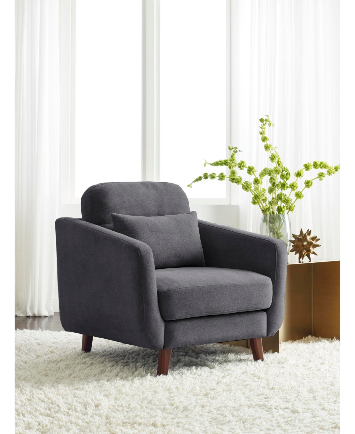 Click here for Serta Sierra Collection Armchair - Dark Grey prices