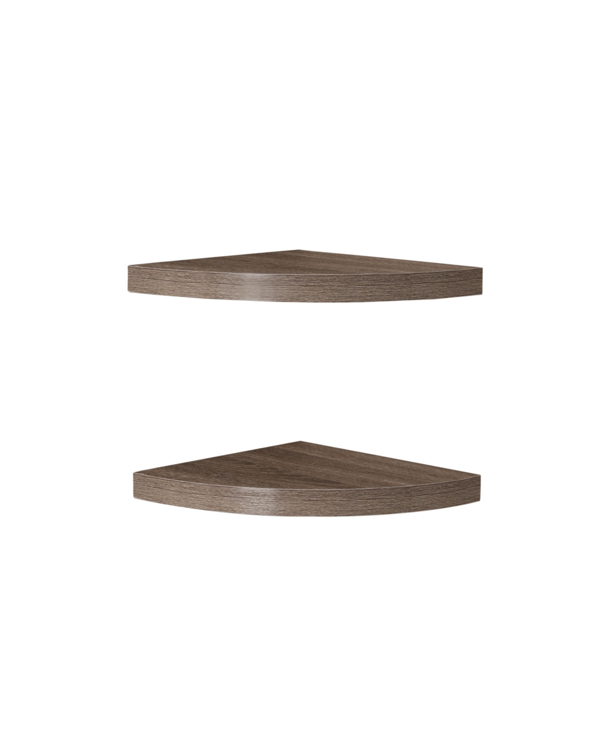 Click here for Danya B. Rustic Weathered Oak Corner Radial Shelve... prices