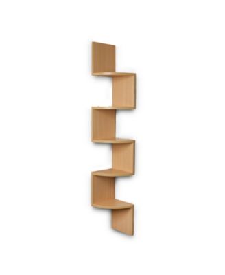 Danya B. Large Laminated Beech Veneer Corner Wall Mount Shelf - Macy's