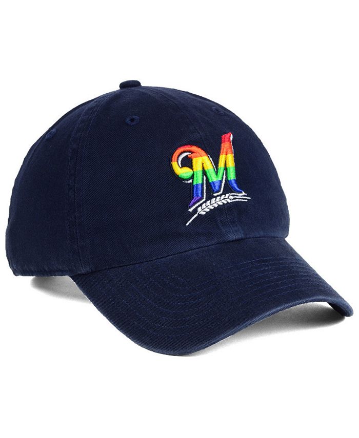 '47 Brand Milwaukee Brewers Pride CLEAN UP Strapback Cap - Macy's