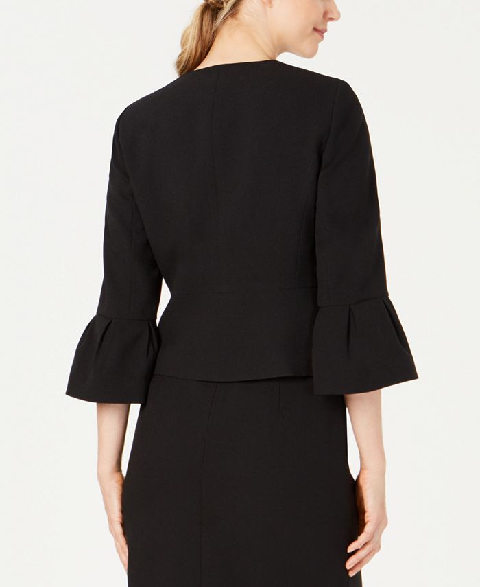 Nine West Collarless Bell-Sleeve Jacket - Macy's