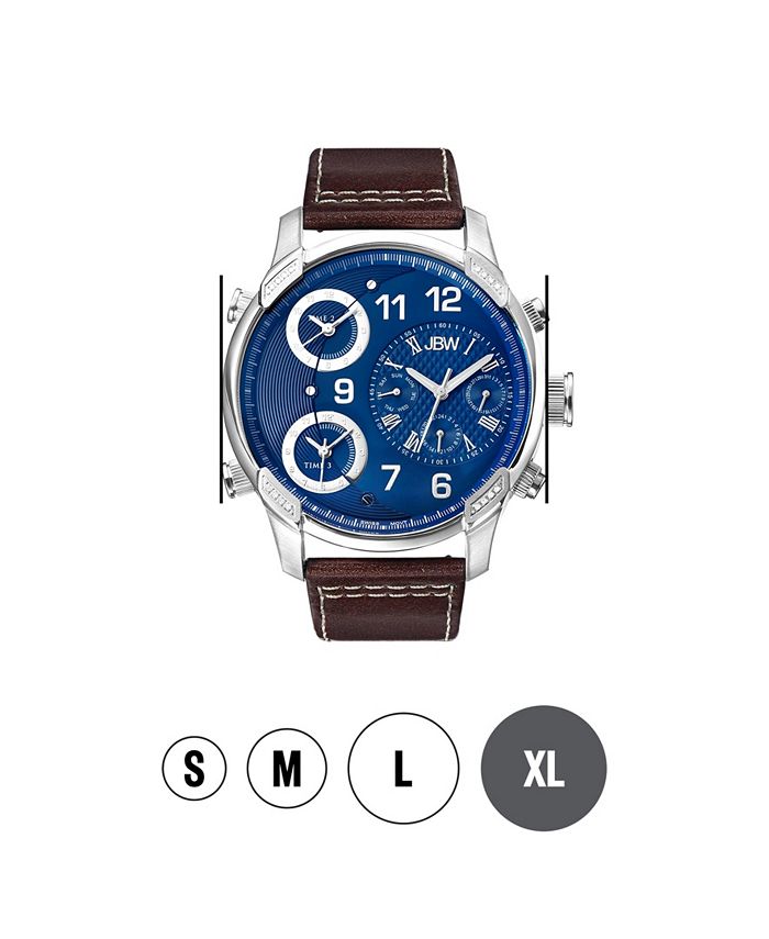 Jbw Men's G4 Diamond (1/6 ct.t.w.) Stainless Steel Watch - Macy's