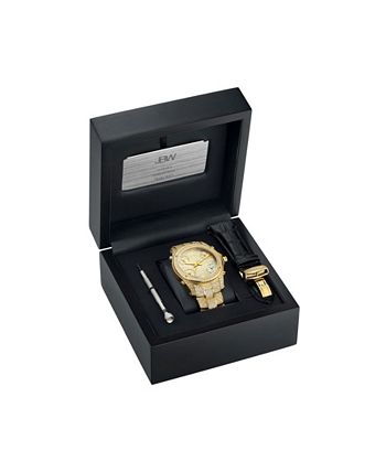 Jbw Men's Limited Edition Jet Setter Diamond 18k Gold Plated Stainless ...