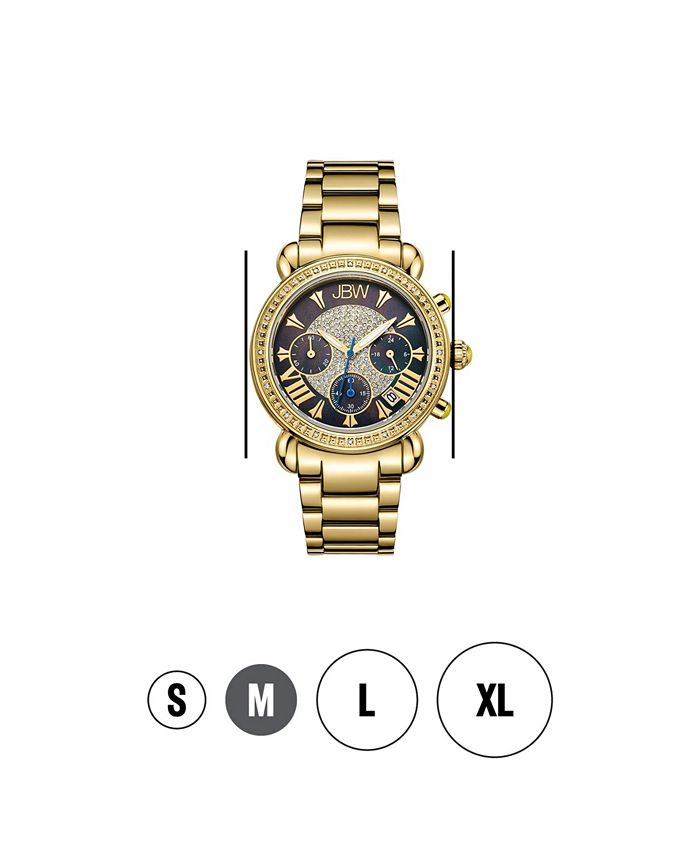 Jbw Women's Victory Diamond (1/6 ct.t.w.) 18k Gold Plated Stainless ...