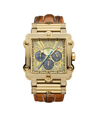 Jbw Men's Phantom Diamond (1 ct.t.w.) 18k Gold Plated Stainless Steel ...