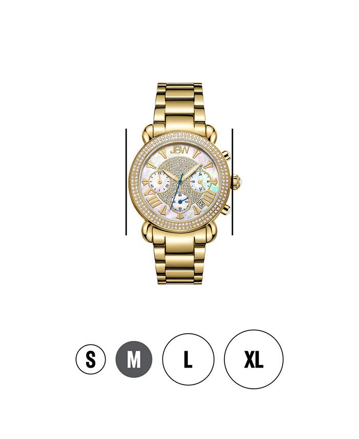 Jbw Women's Victory Diamond (3/4 ct.t.w.) 18k Gold Plated Stainless ...