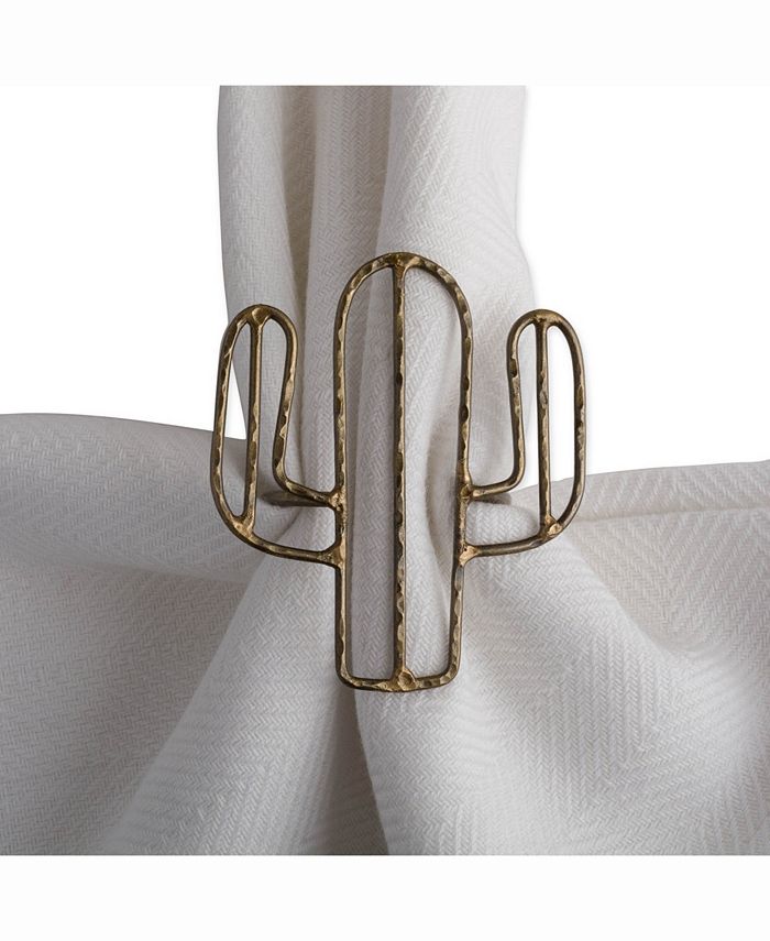 Design Imports Cactus Napkin Ring Set of 6 - Macy's