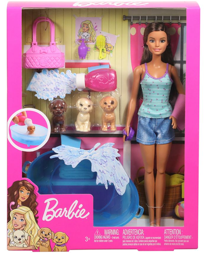 Barbie Doll/Pets Brun - Macy's