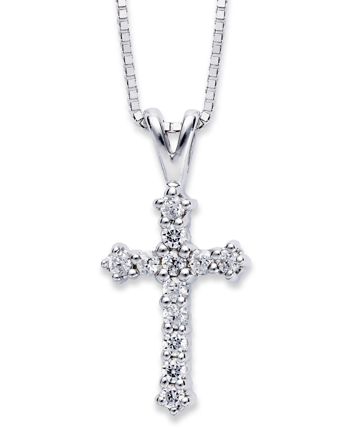 Click here for Diamond Cross 18 Pendant Necklace (1/10 ct. t.w.)... prices
