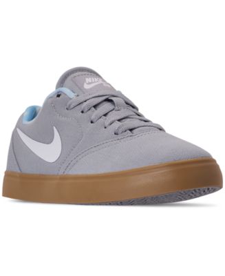 Nike Boys' SB Check Premium Print Skateboarding Sneakers from Finish ...