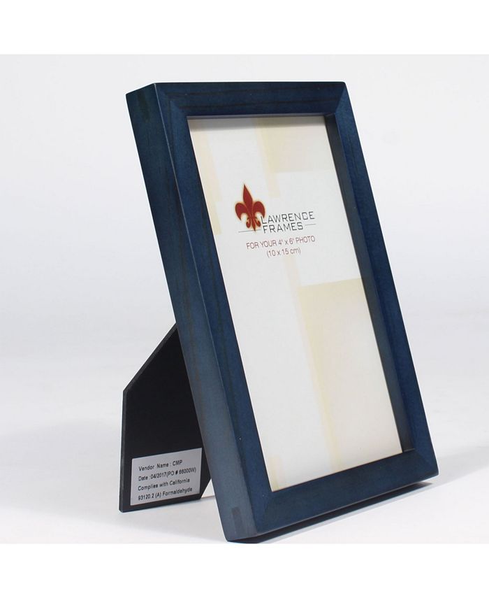 Lawrence Frames Blue Wood Picture Frame - Gallery Collection - 4" x 6 ...