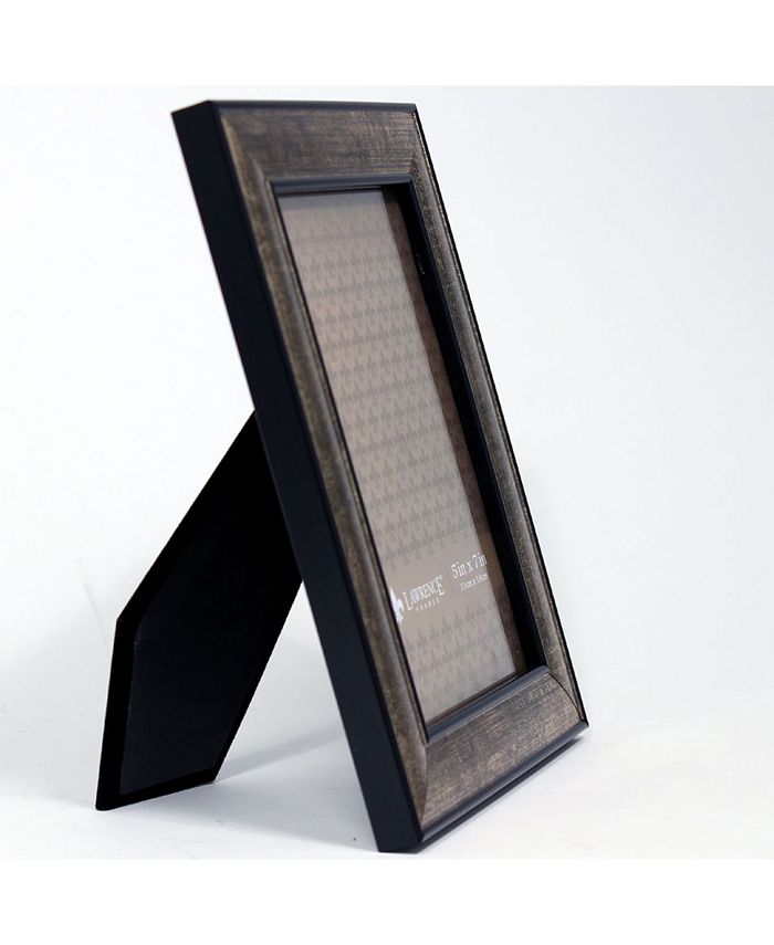 Lawrence Frames Domed Burnished Silver and Black Picture Frame - 5" x 7 ...