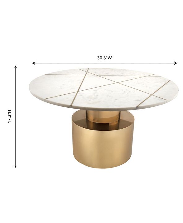 TOV Furniture Terzo Marble Cocktail Table & Reviews - Furniture - Macy's