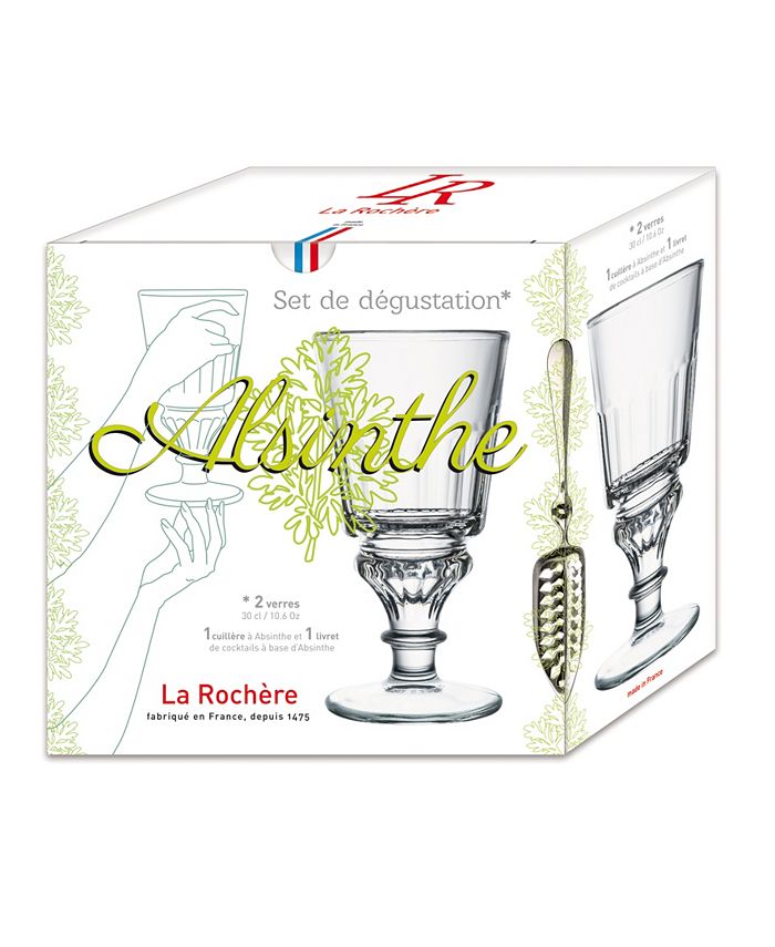 La Rochère La Rochere 10 oz Absinthe Glasses with Spoon and Recipe ...
