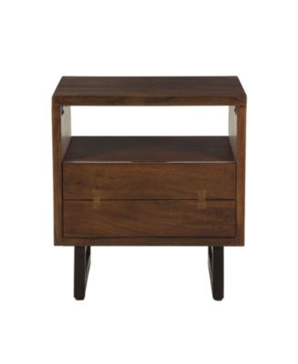Glenwood Acacia Wood Night Chest in Walnut Finish - 20" x 16" x 22 ...