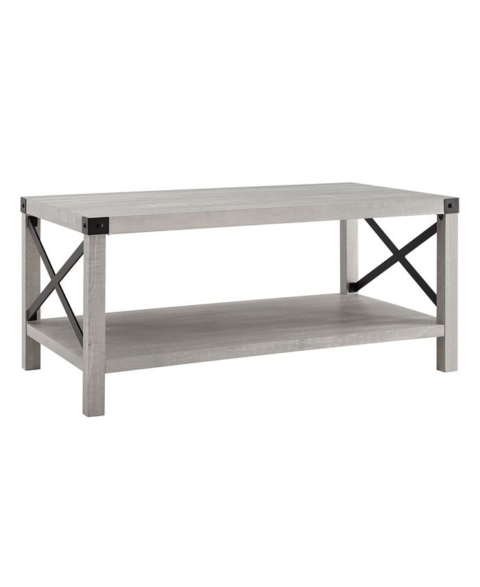 Walker Edison Modern Farmhouse Coffee Table - Macy's