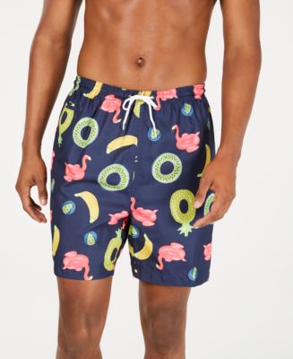Trunks Surf & Swim Co. Men's Pool Float-Print 6" Swim Trunks - Macy's