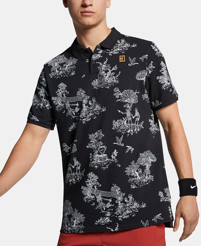 Nike Men's Court Printed Tennis Polo - Macy's