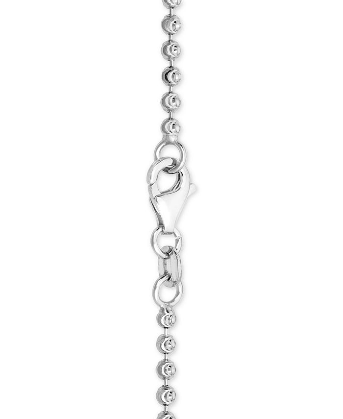 Italian Gold Moon Link 18" Chain Necklace in 14k White Gold - Macy's