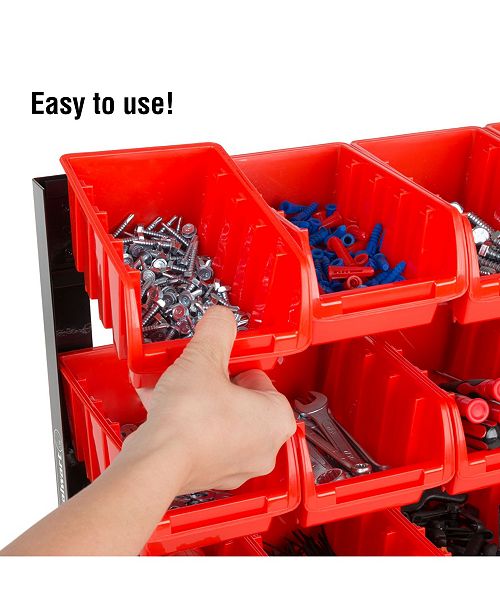 Trademark Global 15 Bin Storage Rack organizer - Durable Carbon Steel ...