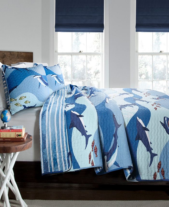 Lush Décor Shark Allover 3-Pc. Full/Queen Quilt Set - Macy's