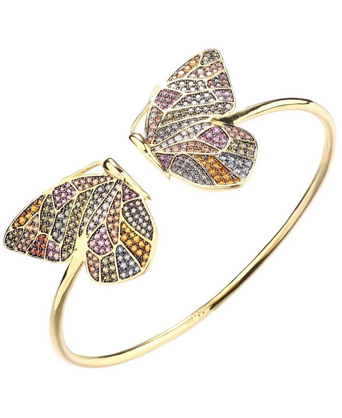 nOir Multi-Colored Stone Butterfly Cuff - Macy's