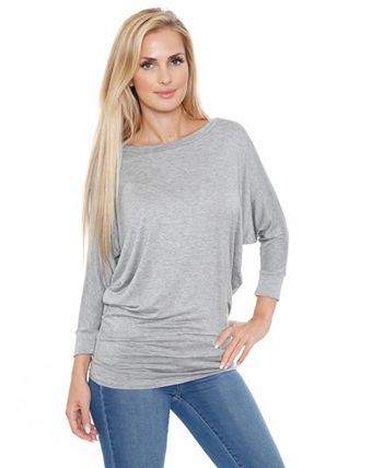 White Mark Women's Banded Dolman Top & Reviews - Tops - Women - Macy's