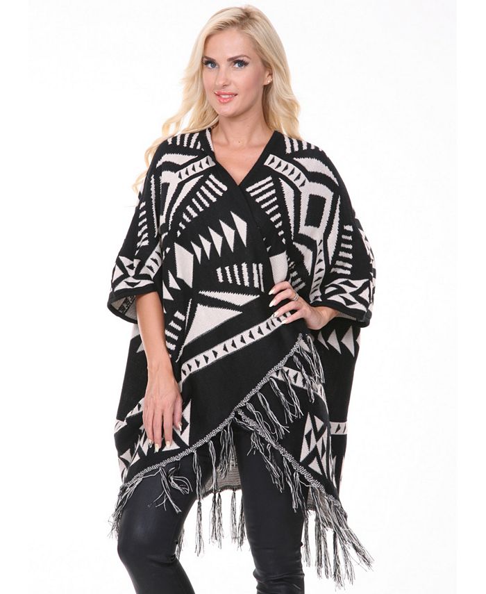 White Mark Women's Cherokee Patterned Cardigan - Macy's