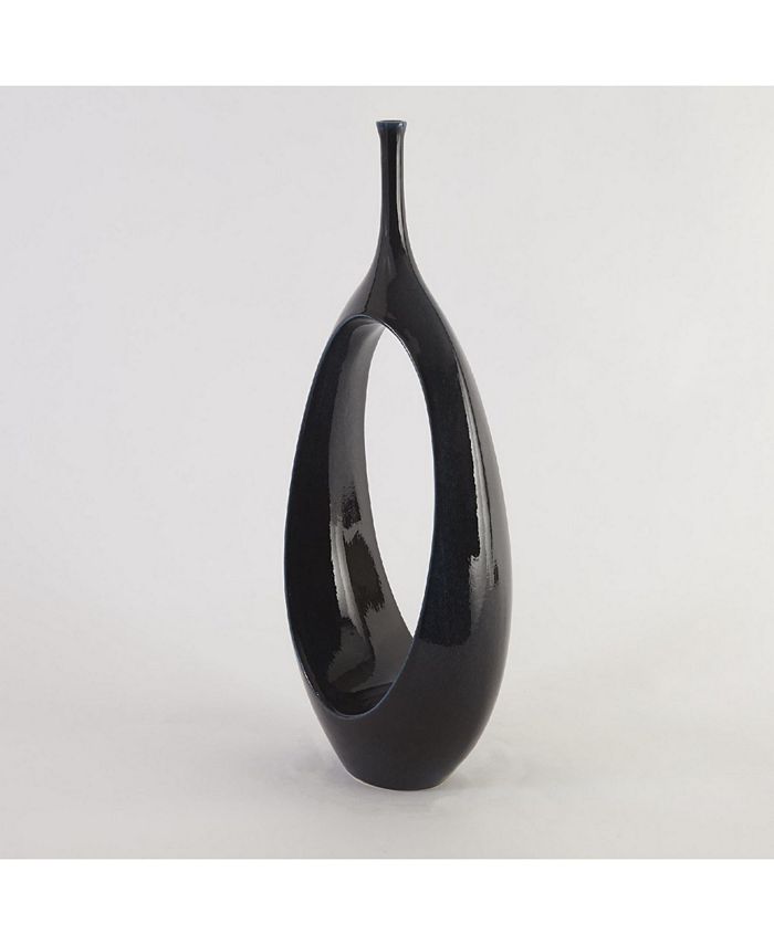 Global Views Open Oval Ring Vase Small - Macy's