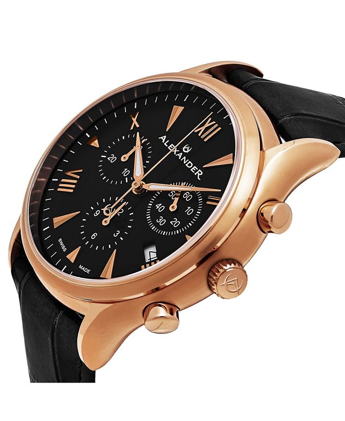 Stuhrling Alexander Watch A021-03, Stainless Steel Rose Gold Tone Case ...