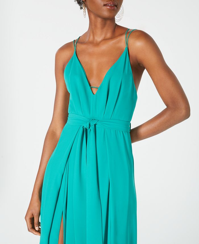 Avec Les Filles Strappy Split-Leg Jumpsuit - Macy's