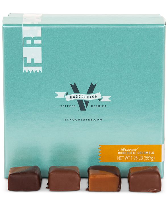V Chocolates 32-Pc. Assorted Milk and Dark Chocolate Nut Sea-Salt ...