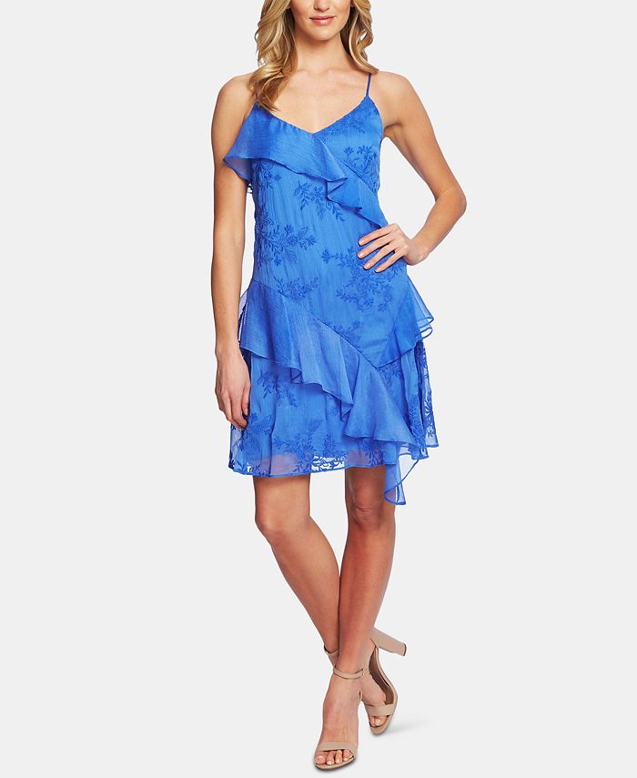 CeCe Embroidered Ruffled Dress - Macy's
