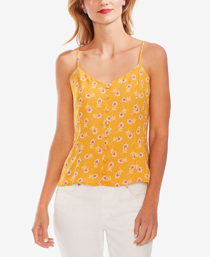 Vince Camuto Ditsy Floral Button-Front Camisole - Macy's