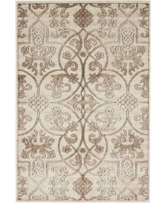 Bayshore Home High-Low Pile Marshall Mar6 Dark Beige 4' x 6' Area Rug ...