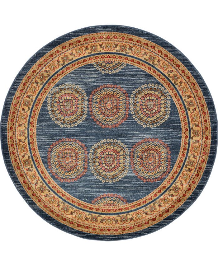 Bayshore Home Ojas Oja2 Navy Blue Area Rug Collection & Reviews - Rugs ...