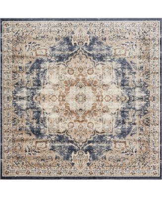 Bayshore Home Odette Ode1 Dark Blue 7' x 7' Square Area Rug - Macy's