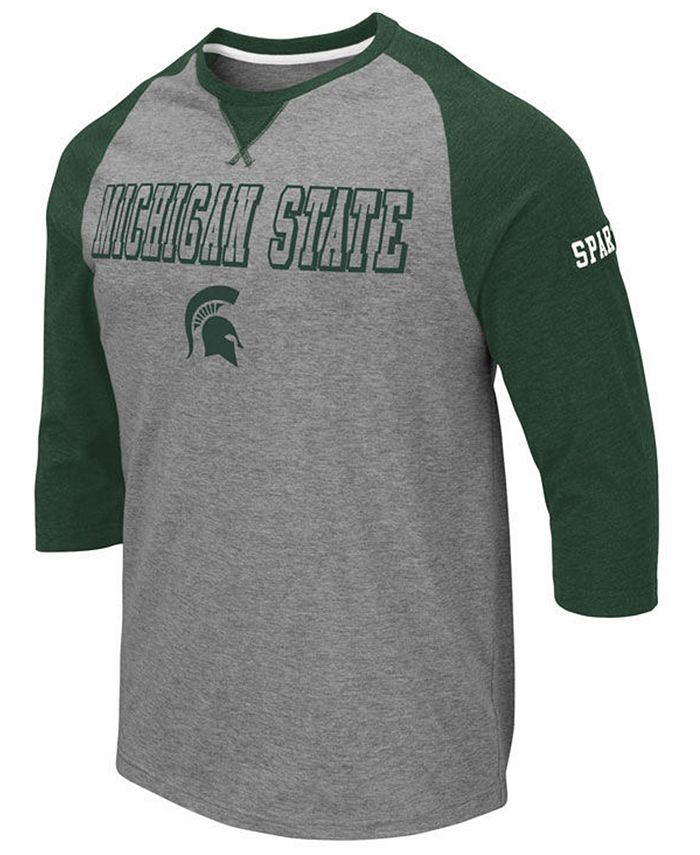 Colosseum Men's Michigan State Spartans Team Patch Three-Quarter Sleeve ...
